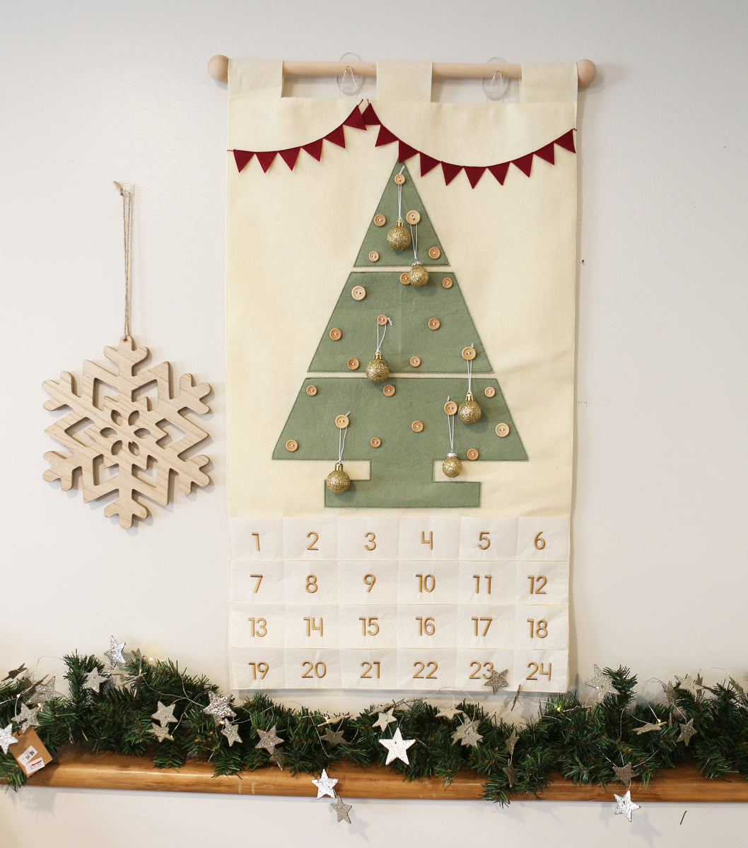 Simple and Classic Modern Tree Advent Calendar (Cream) – Wild Blu Yonder